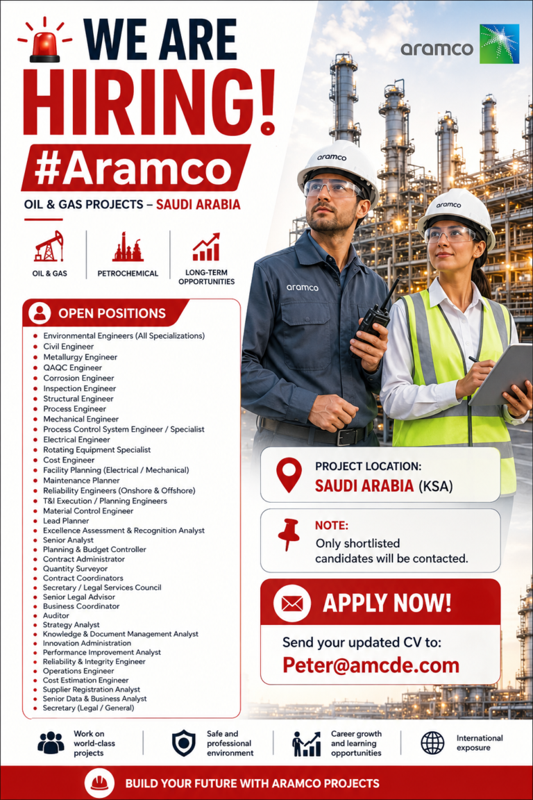 Aramco Oil & Gas Projects Saudi Arabia – Multiple Engineering and ...
